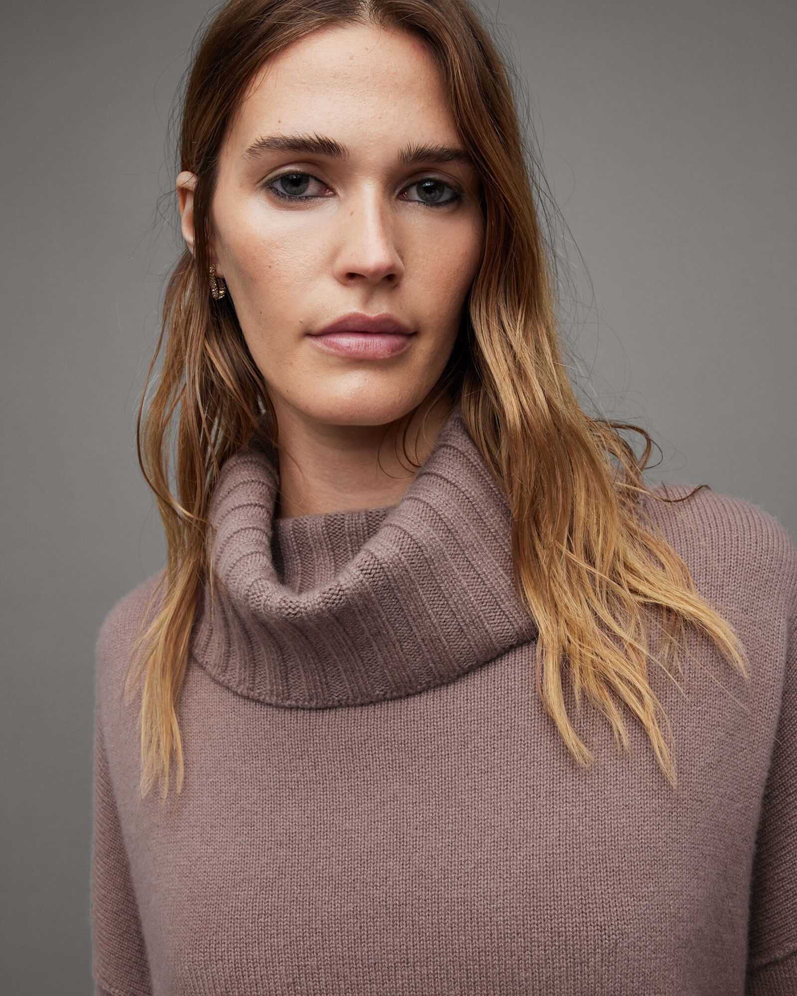 Akira Recycled Cashmere Blend Jumper MINK PINK | ALLSAINTS
