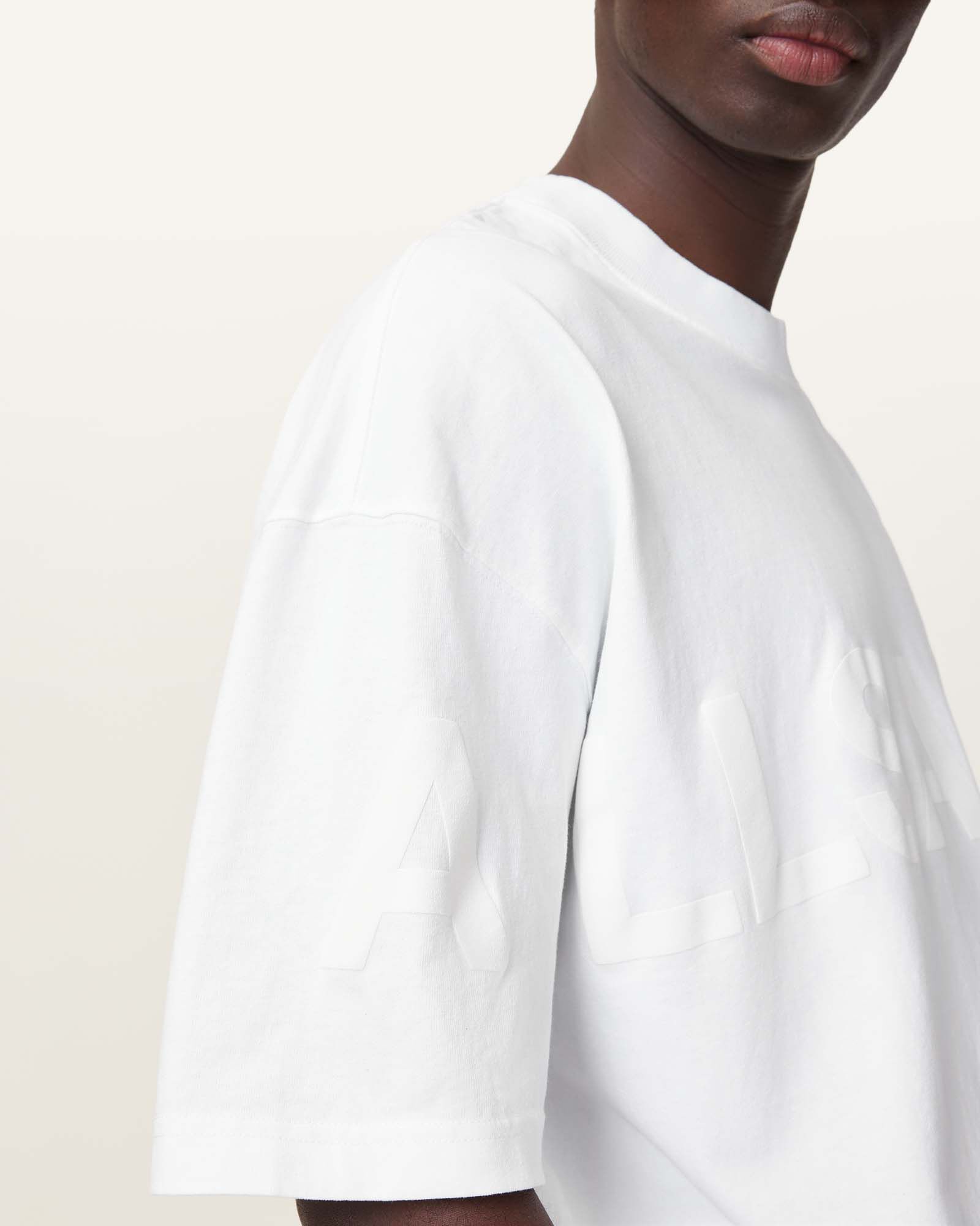 Biggy Oversized Logo Print T-Shirt Optic White | ALLSAINTS US
