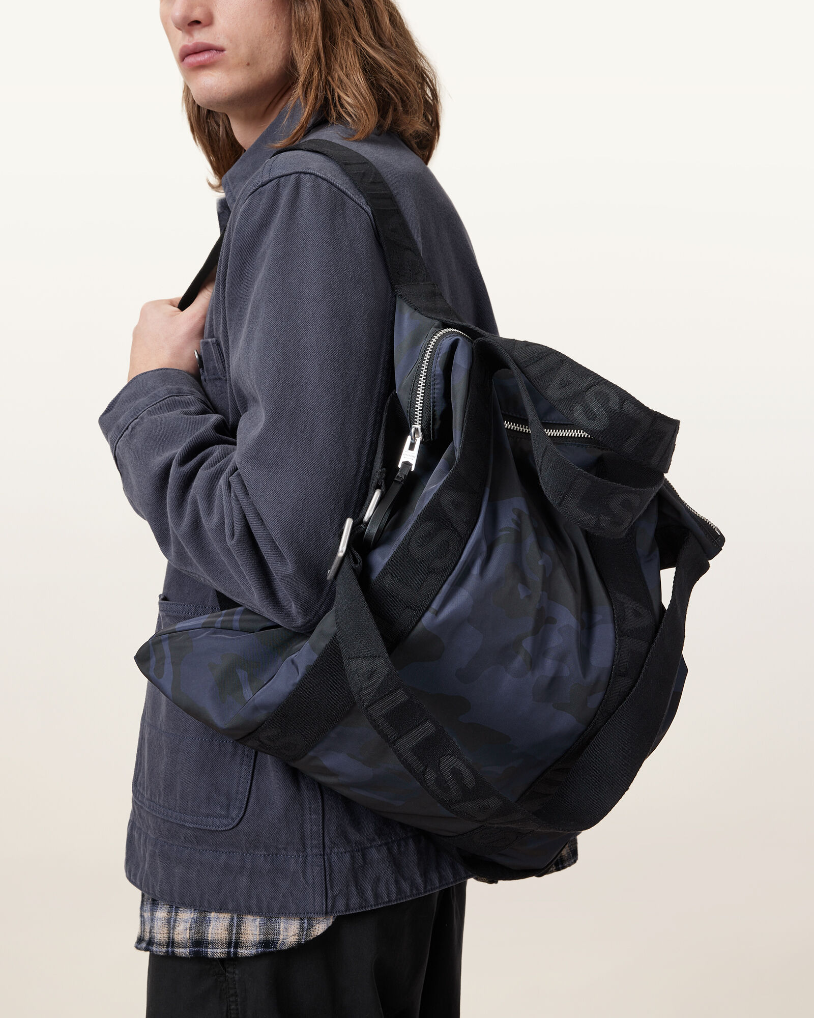 Kei Recycled Multi-Use Backpack CAMO BLUE | ALLSAINTS US