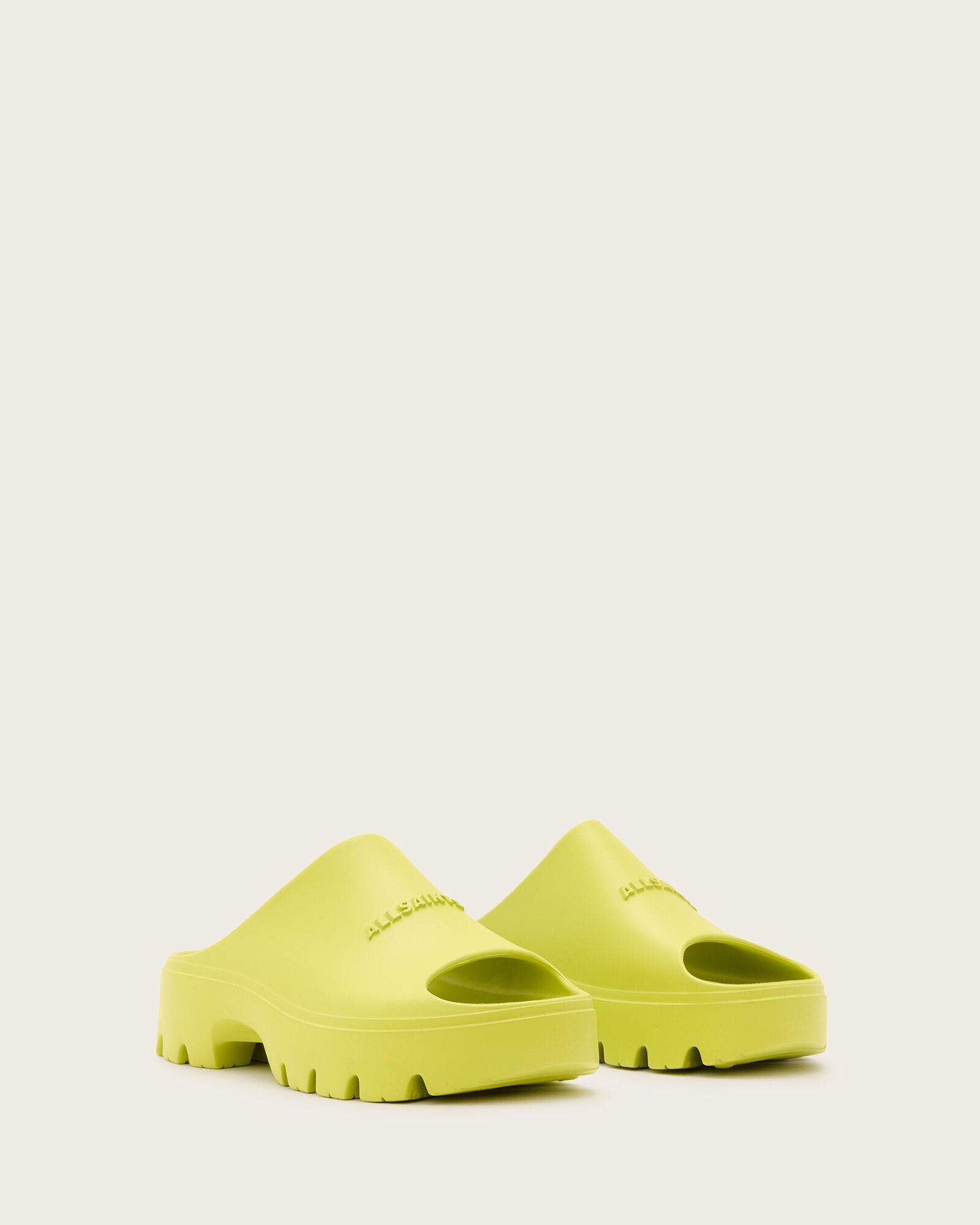 Eclipse Flatform Logo Sliders UNITY GREEN | ALLSAINTS US